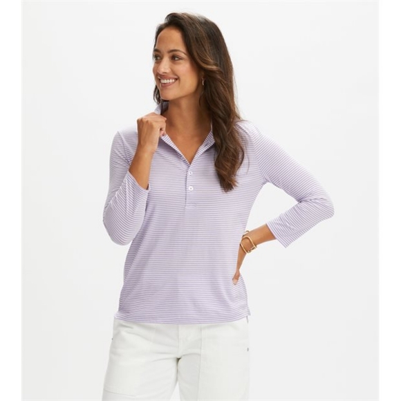 renwick | Tops | Renwick Womens 34 Sleeve Performance Stripe Golf Polo ...